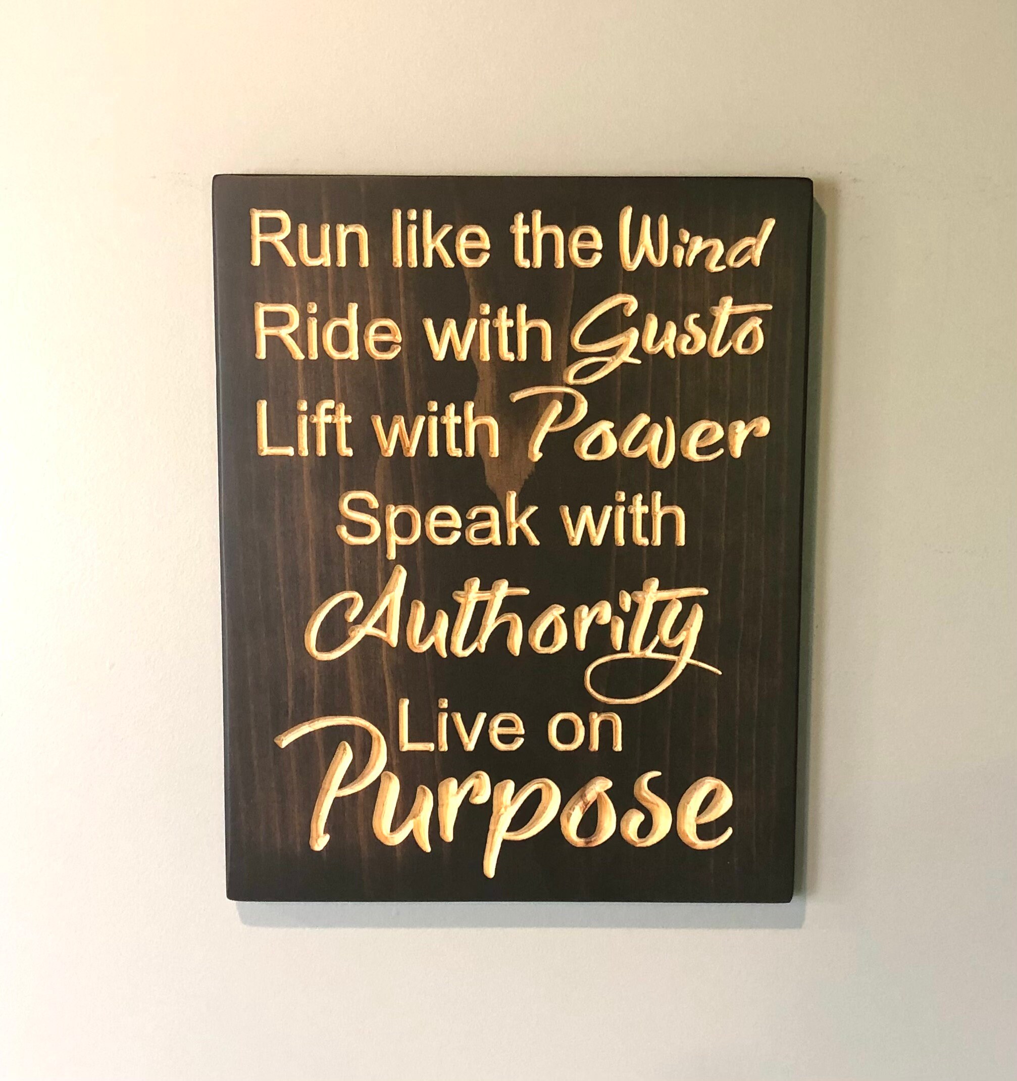 Carved Wood Sign Home Gym Sign Sign With Saying Athlete | Etsy