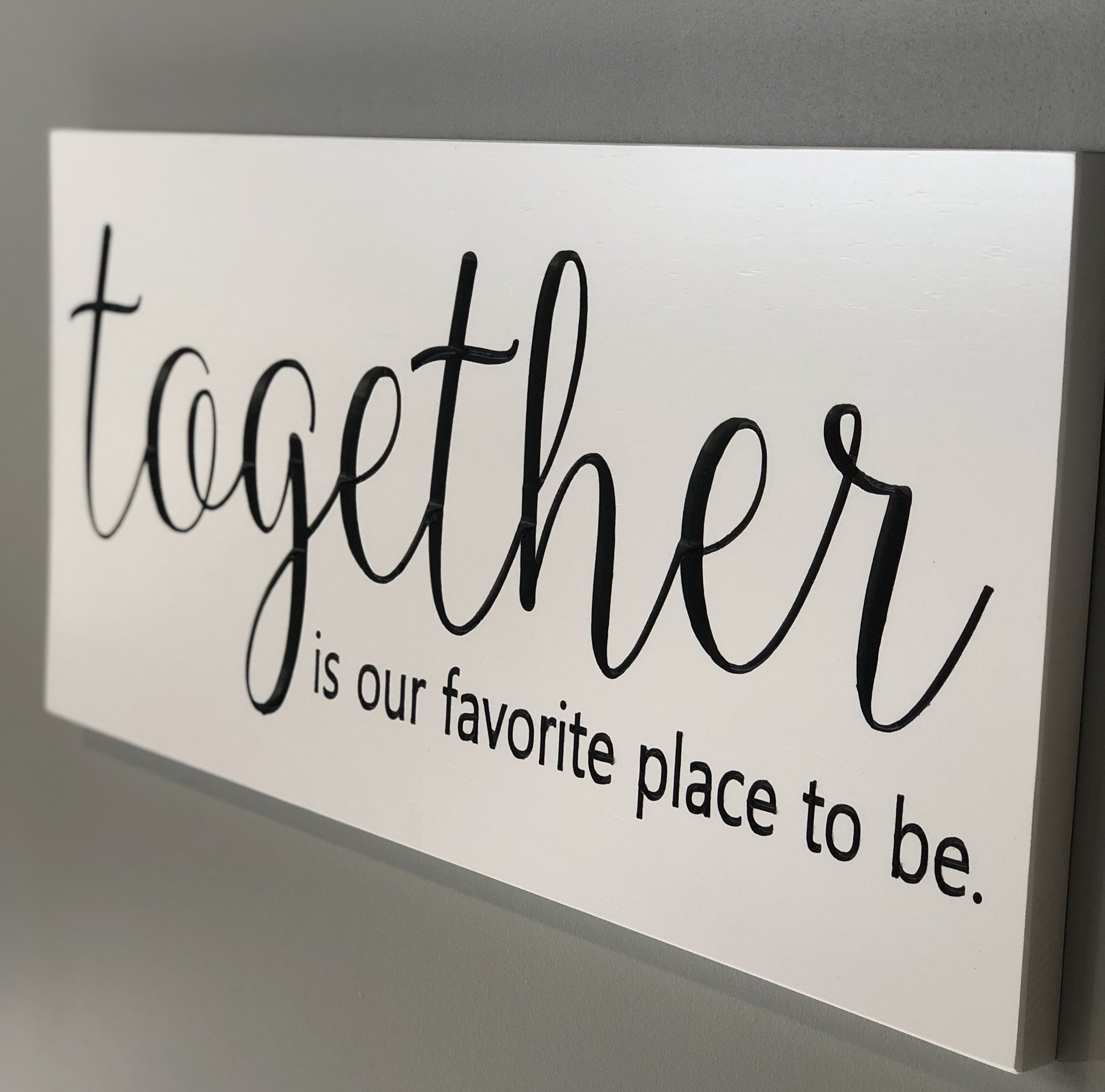 Family Sign - Together Favorite Sign - Family Quote Sign - Family Name ...