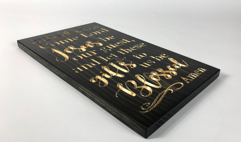 Wooden Signs With Sayings Come Lord Jesus Sign Dinner - Etsy