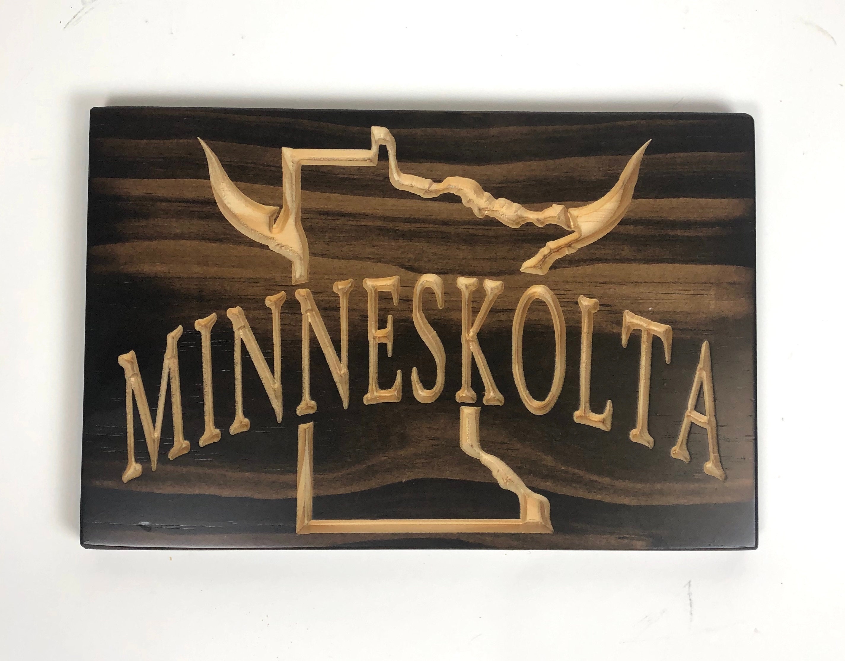 Carved Wood Sign - Minneskolta - Minnesota Sport - - Unique Gift ...