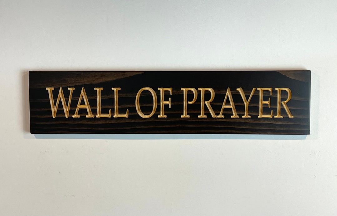 Carved Wooden Sign- Wall of Prayer Religious Sign for Homes - Prayer Sign - Rustic Wood Sign ...
