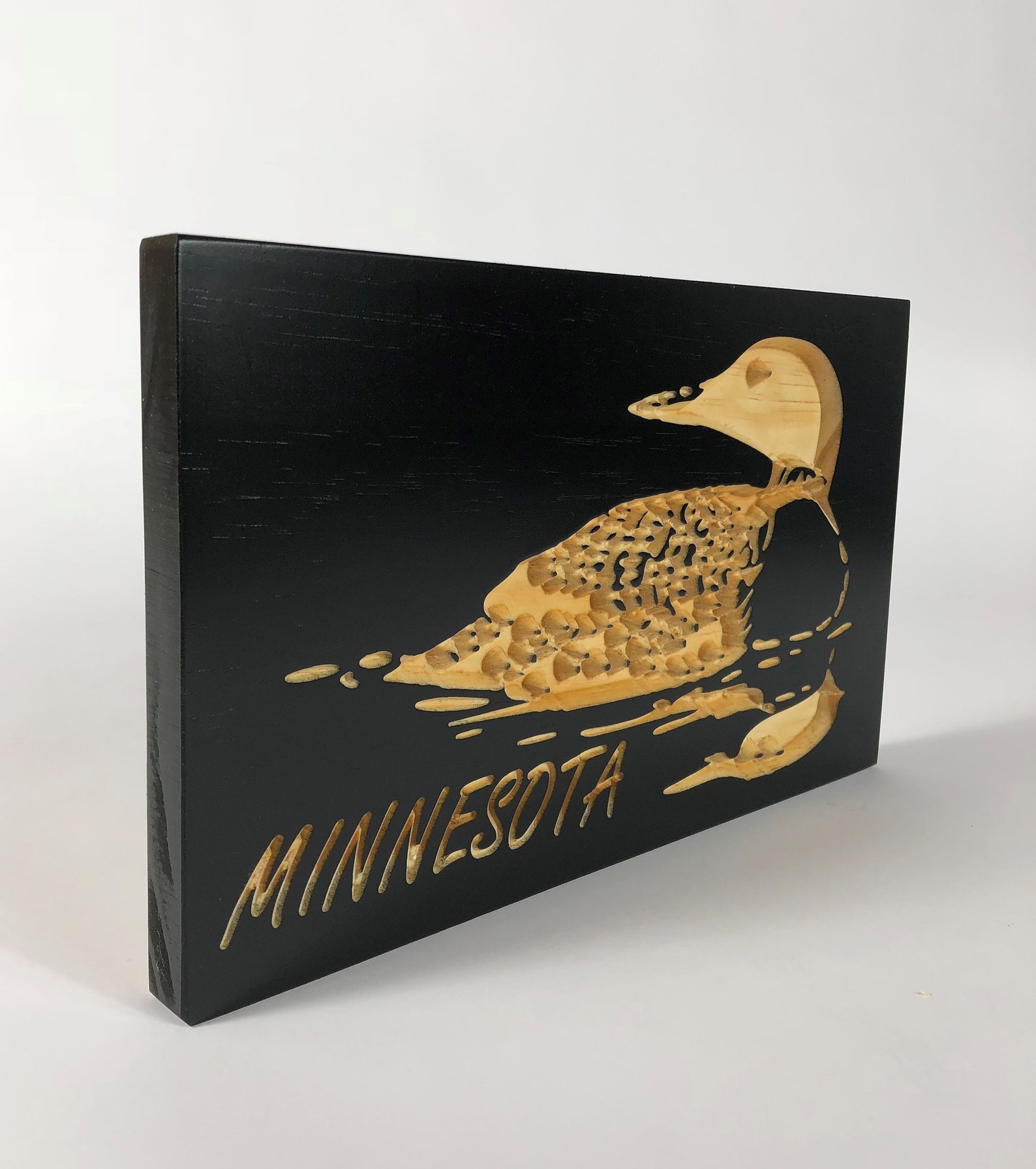 Carved Wood Loon Sign – Minnesota State Bird, Cabin Decor - Etsy