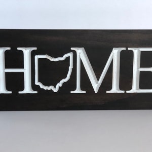 Ohio Home-oh Carved Wooden Signs - OH State Sign - Wood Decor Signs ...