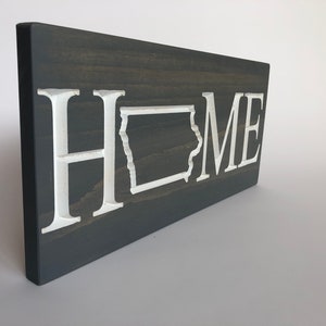 Iowa Home Sign - House Signs - Carved Wood Sign - Home Decor Signs ...