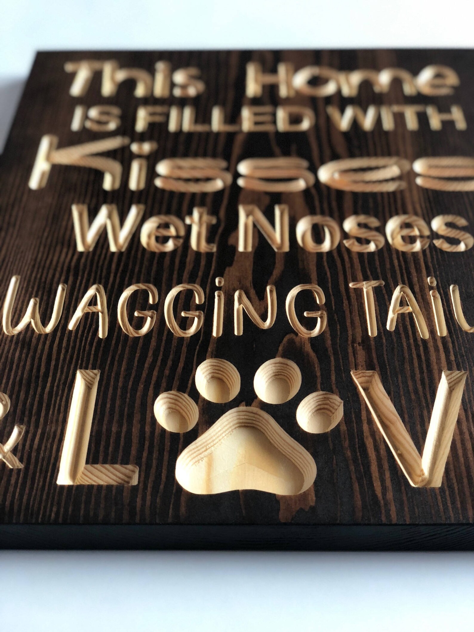 Carved Wooden Sign - Dog Lover Sign - Sign With Saying Unique Gift ...