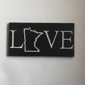 MN Home Sign - Love Minnesota - Minnesota Sign - Love Sign - State Sign ...