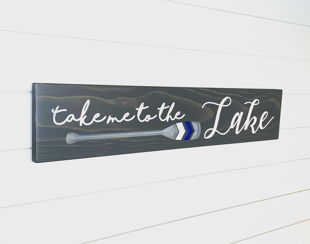 Carved Wooden Sign - Lake Sign - Carved Wood Plaque - Cottage Sign ...