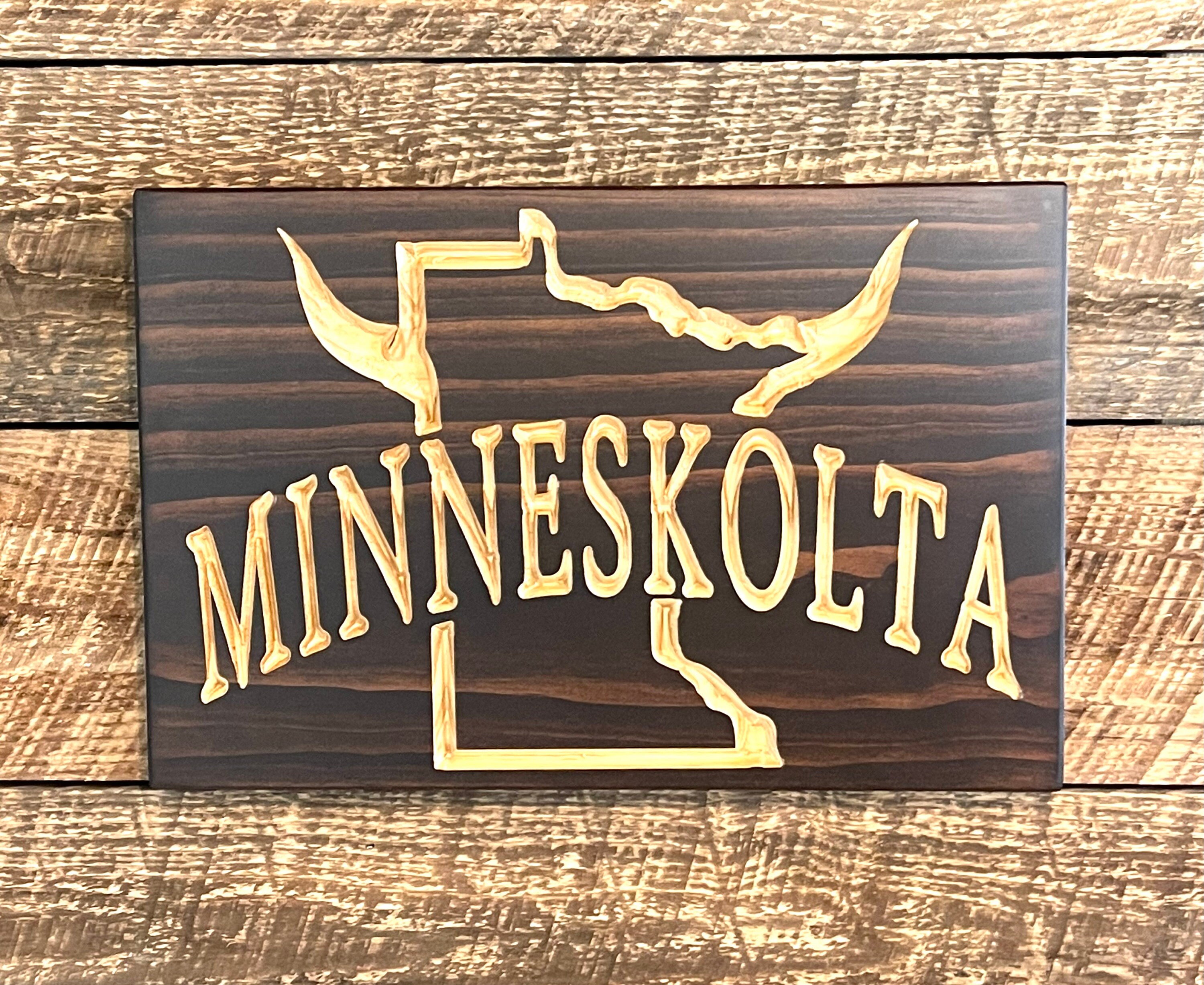 Carved Wood Sign - Minneskolta - Minnesota Sport - - Unique Gift ...