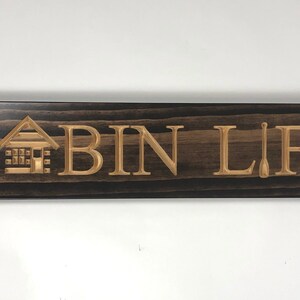 Carved Wooden Sign - Cabin Life - Cottage Sign - Wall Sign - Cabin Sign ...