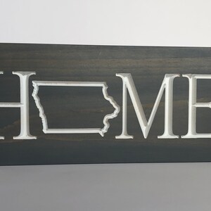 Iowa Home Sign - House Signs - Carved Wood Sign - Home Decor Signs ...