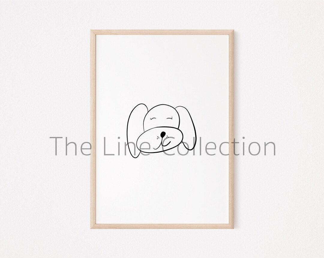 Printable // Animal Line Art // Digital Download // Animal Print - Etsy