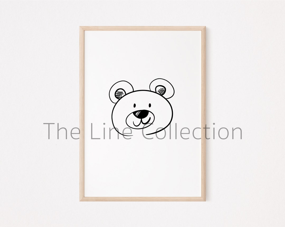 Printable // Animal Line Art // Digital Download // Animal Print - Etsy