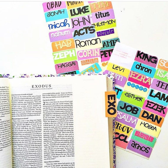 The Ultimate Bible Tabs: Unique colorful bible tabs. | Etsy