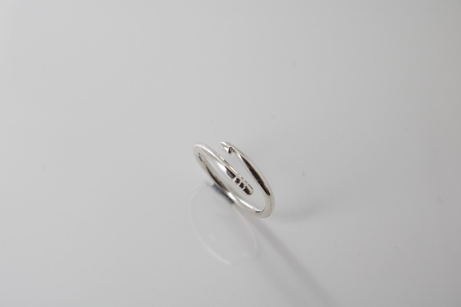 Silver Crochet Hook Ring - Etsy
