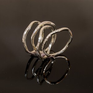 Set of 4 Silver Stack Rings - Etsy