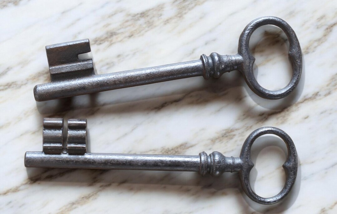Lot of 2 Antique French Key ,made 19th Century,wrought Iron - Etsy