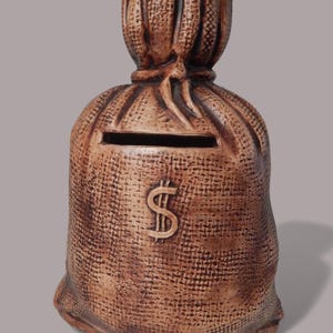Vintage Ceramic Piggy Bank in the Shape of a Bag. - Etsy