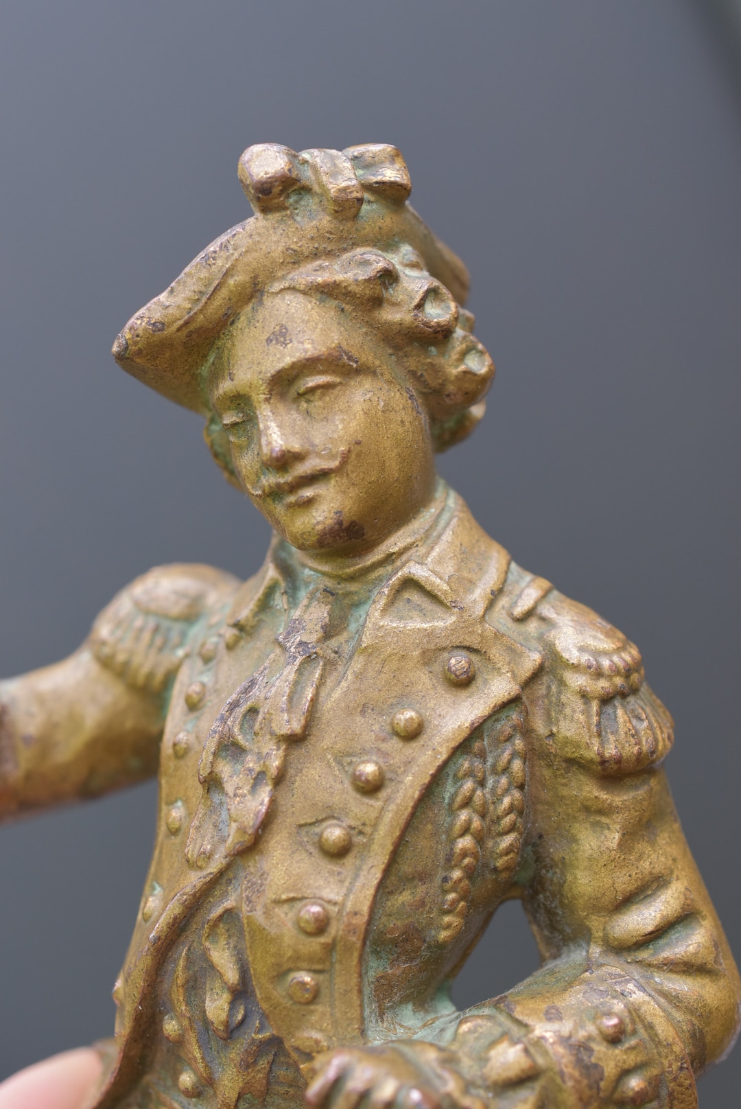 French Antique Sculpture, Statue of Gentleman ,support for Candle or ...