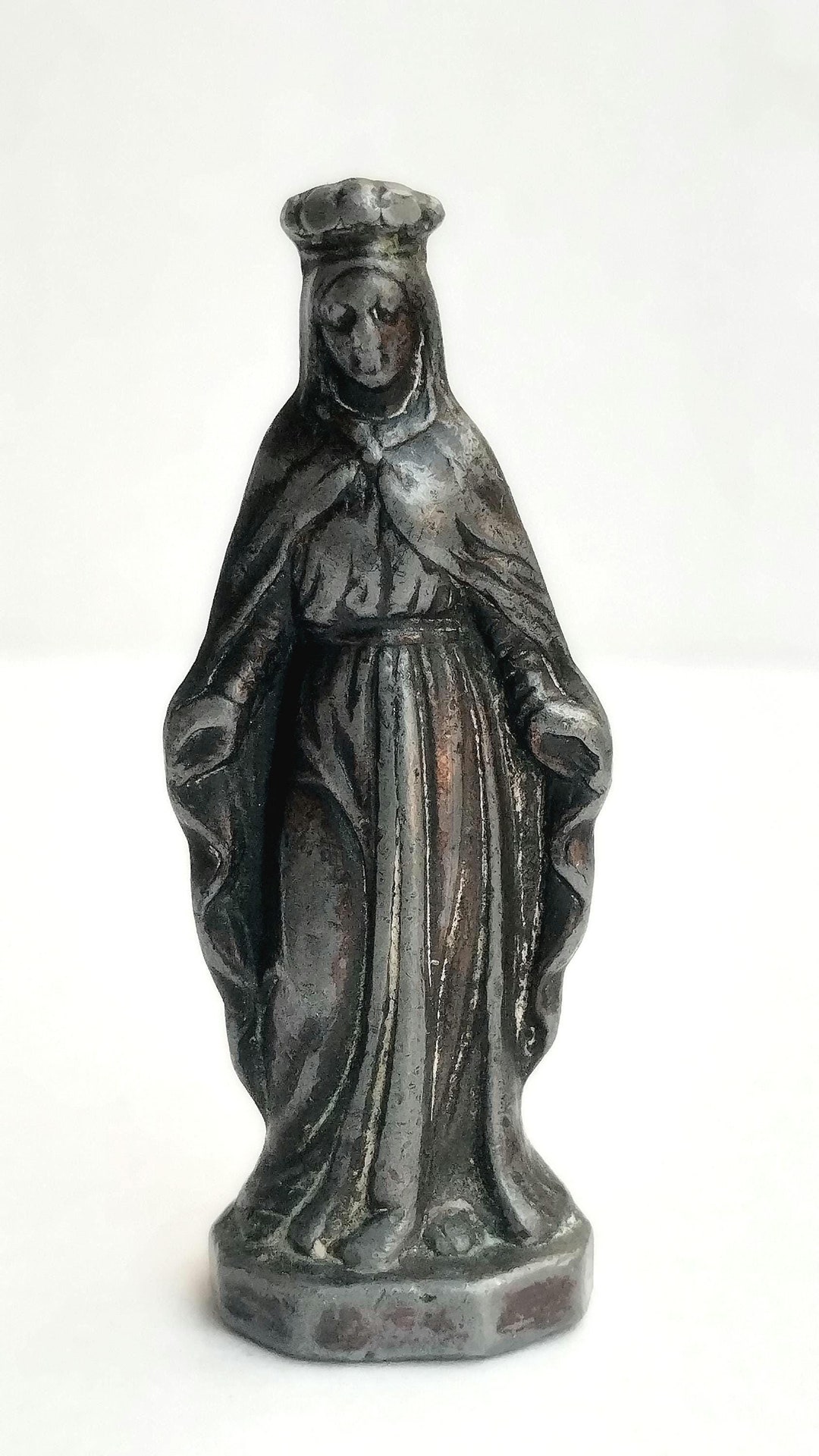 Antique Small Religious Catholic Statuette,sacred Figurine Virgin Mary ...