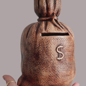 Vintage Ceramic Piggy Bank in the Shape of a Bag. - Etsy
