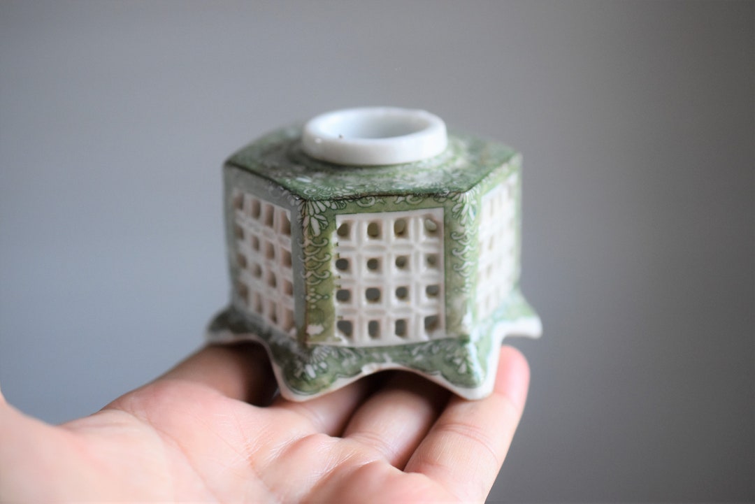 Vintage Ink Well Ceramic ,hand Painted - Etsy