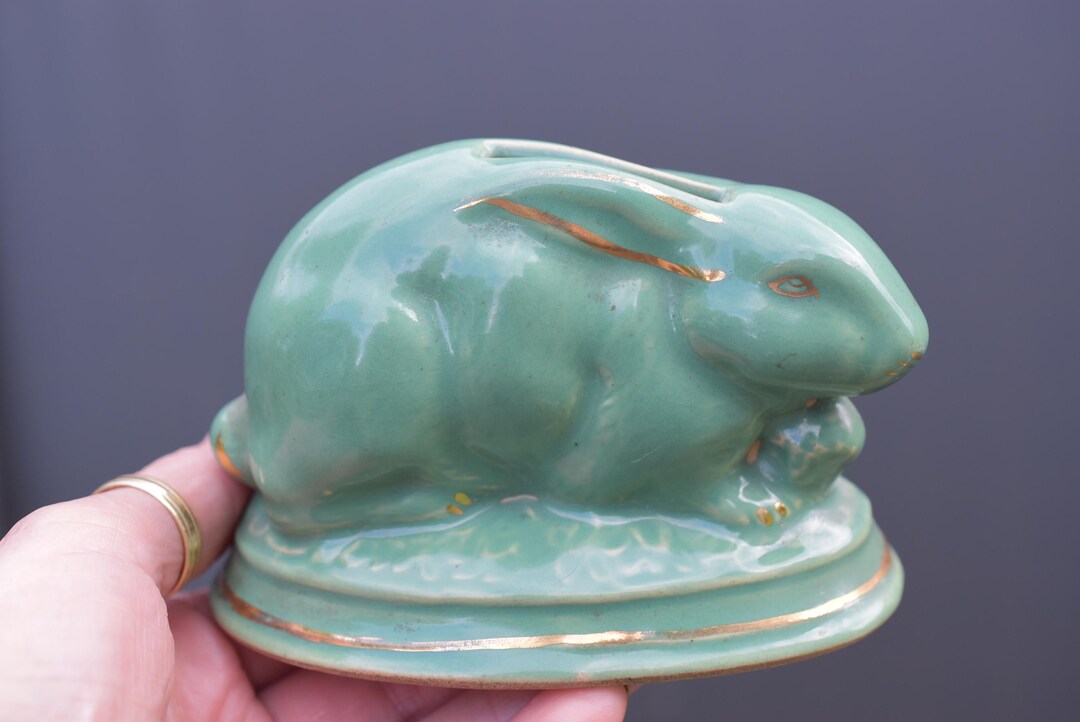 Vintage French Ceramic Rabbit Money Box Piggy Bank,piggy Coin Bank - Etsy