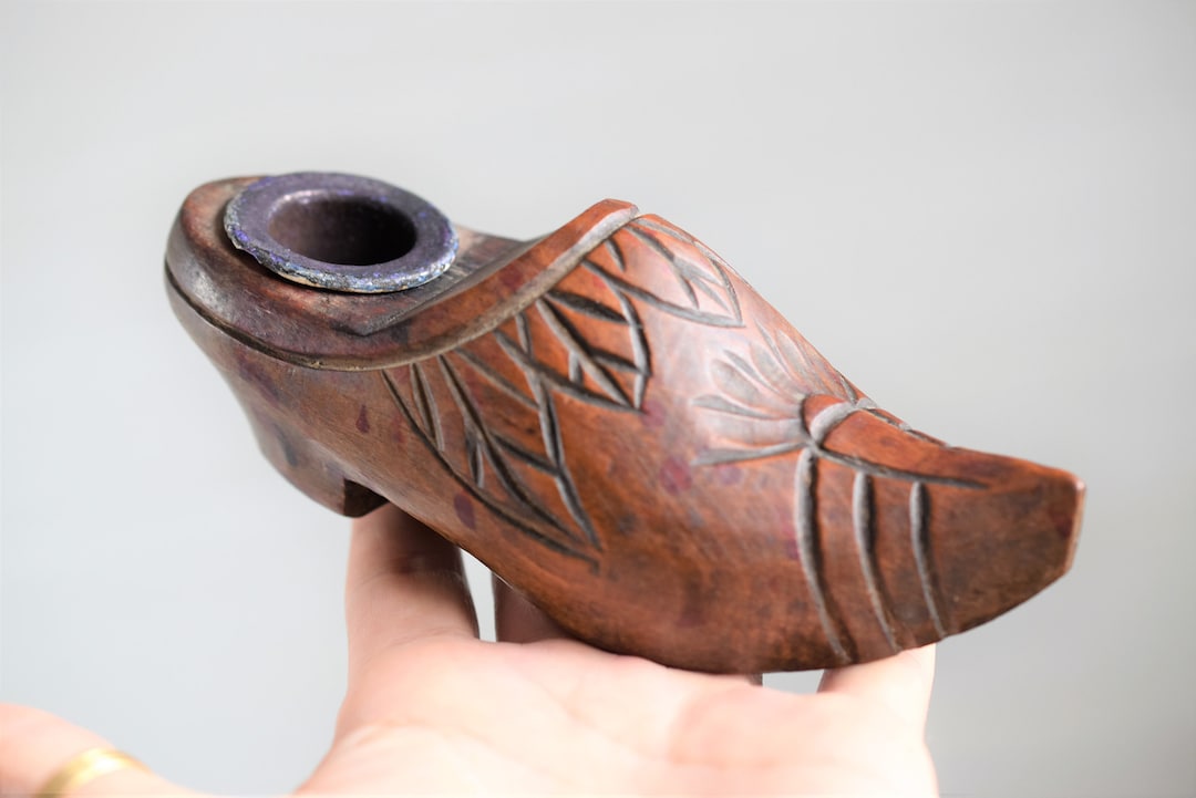 Vintage French Inkwell in the Shape of a Shoe Clog,carved Wood - Etsy