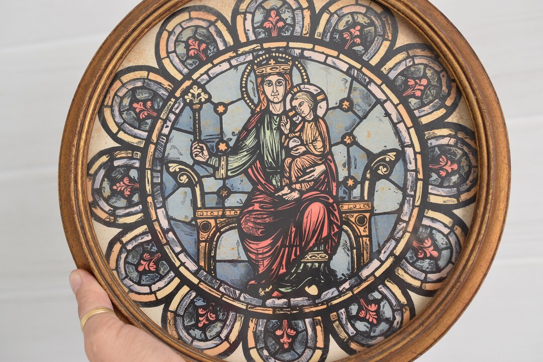 Vintage Framed Religious Picture ,wooden Frame - Etsy