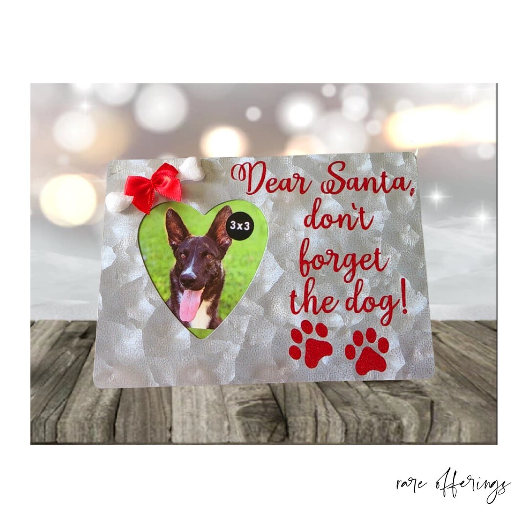 Dog Photo Frame, Dog Gift, Frame, Puppy Gifts, Dog Gifts, Santa - Etsy
