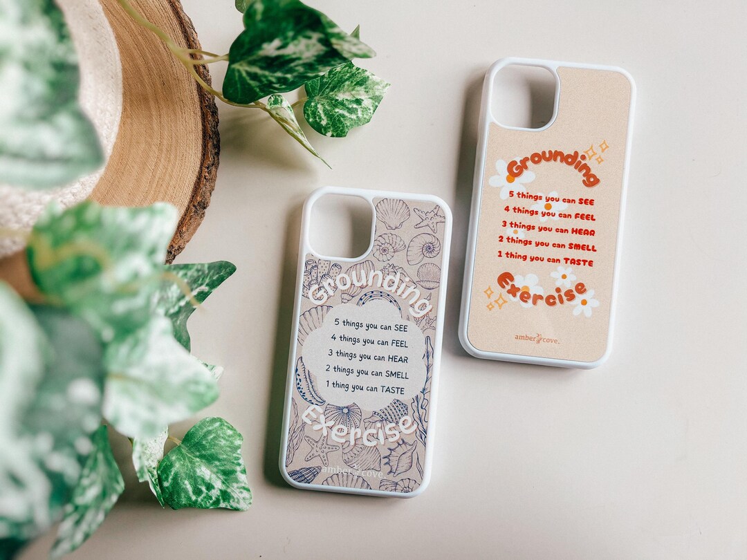 5 Senses Grounding Exercise Phone Case | Anxiety Phone Case | Mental ...