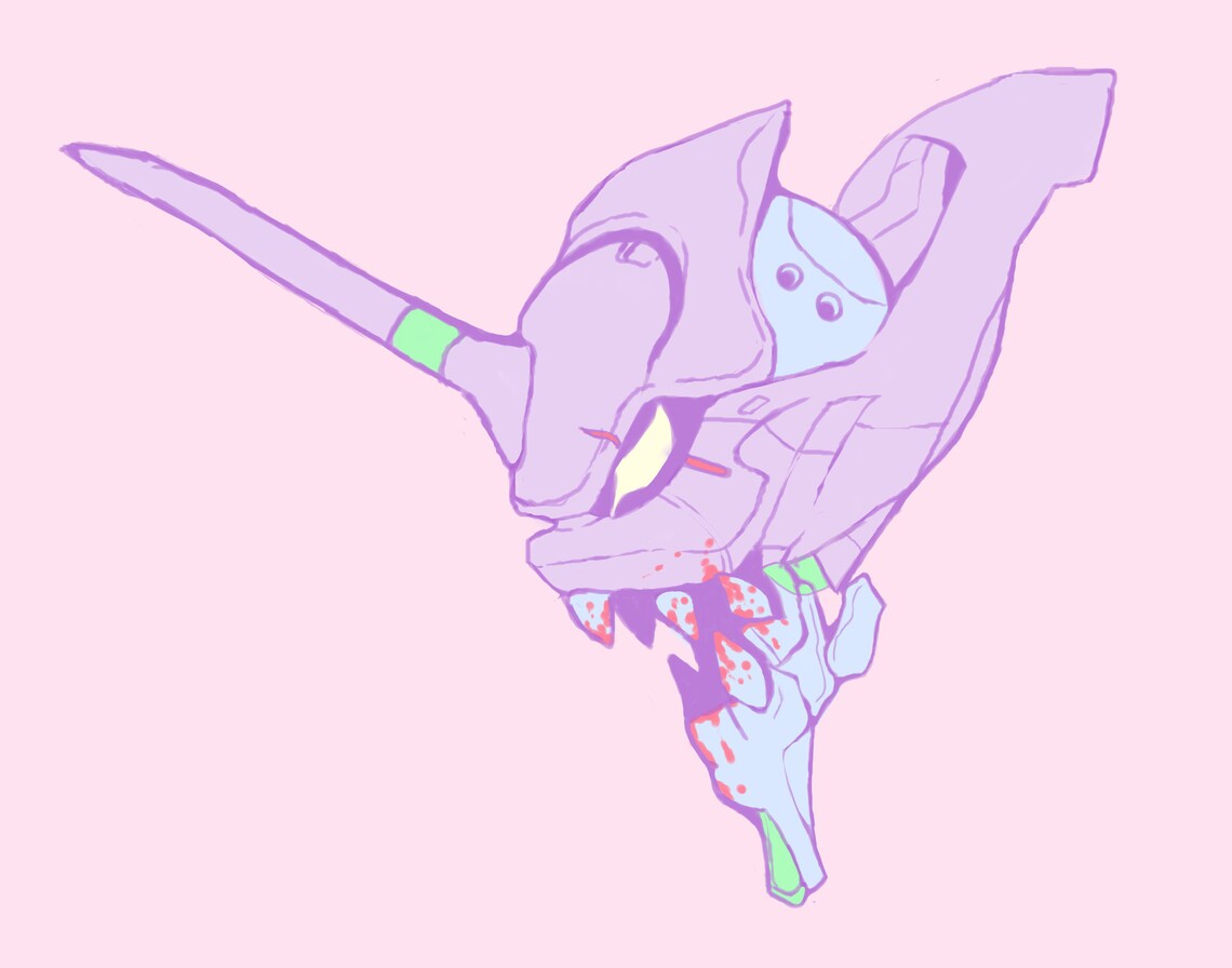 Pastel Eva Unit Head Sticker | Etsy