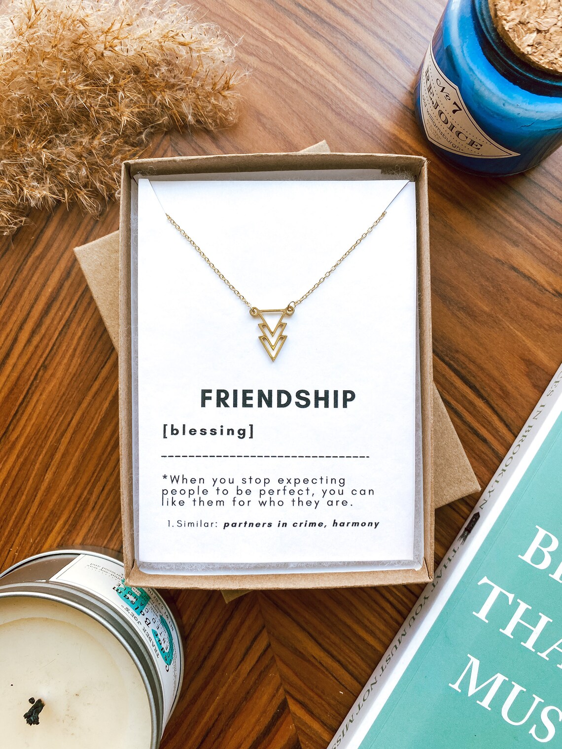 Bestfriend Necklace Tribe Necklace Friendship Gold Triangle | Etsy