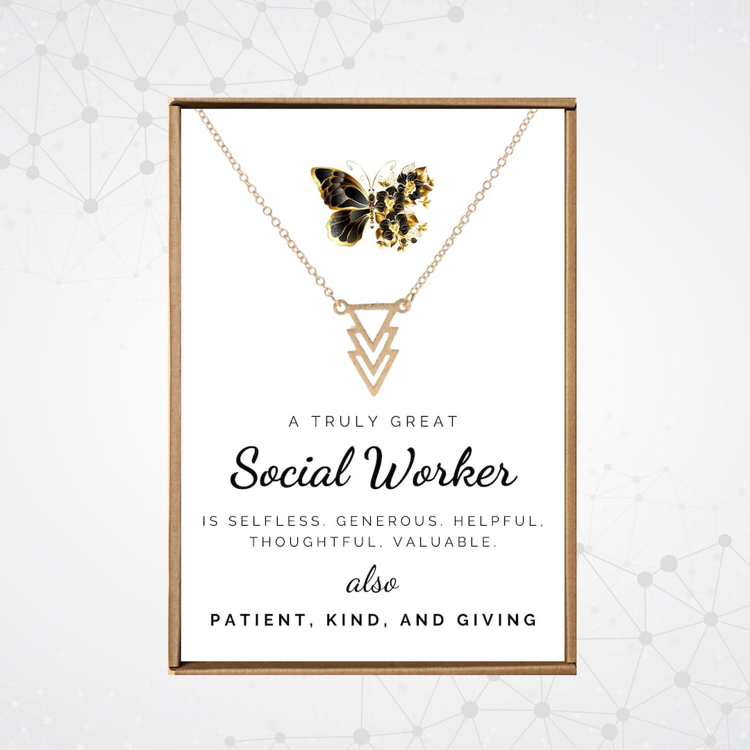 Social Worker Gift, Social Worker Necklace, School Social Work Present ...