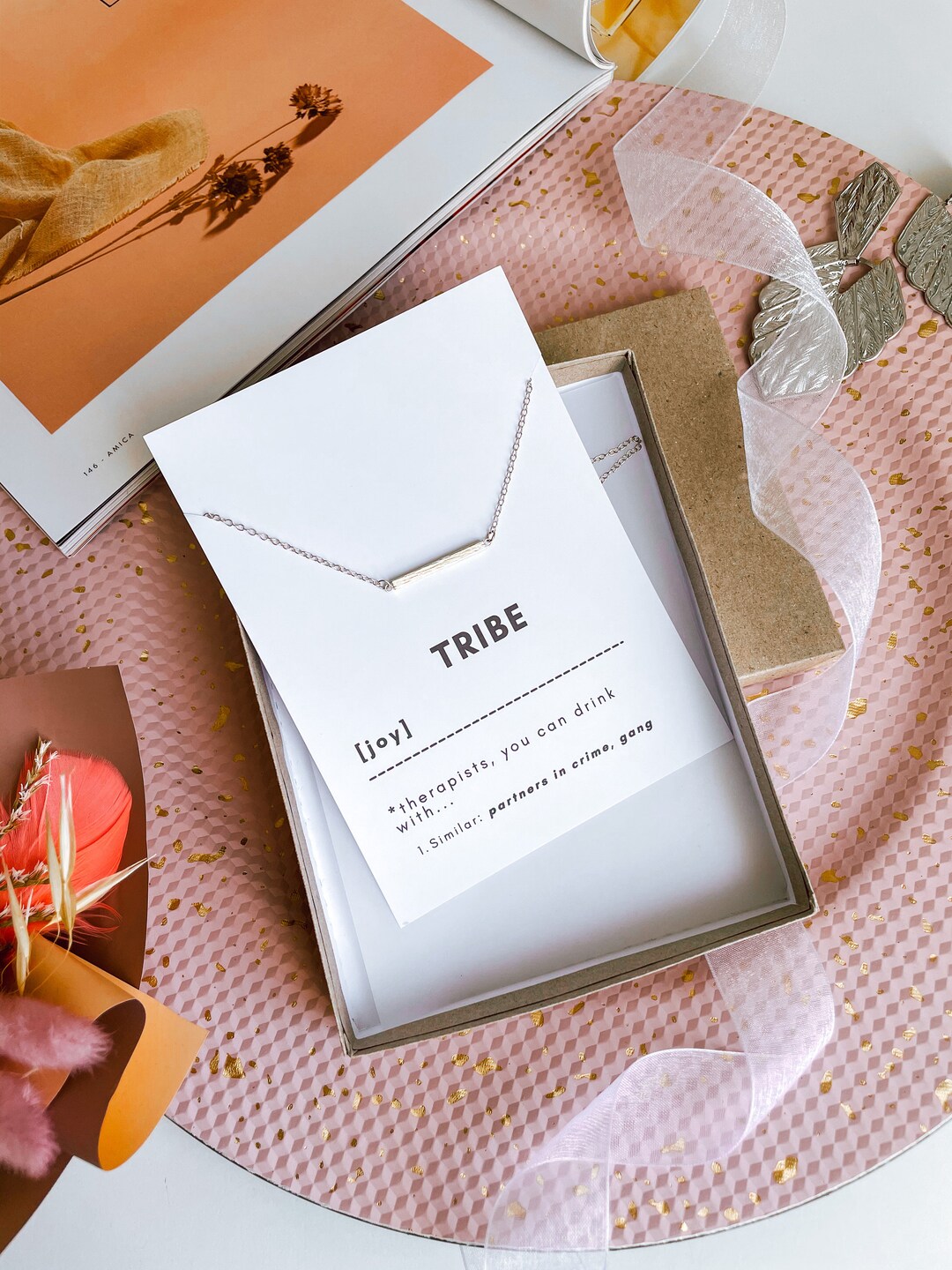 Tribe Necklace Friendship Bestfriend Gifts Bar Rectangle - Etsy
