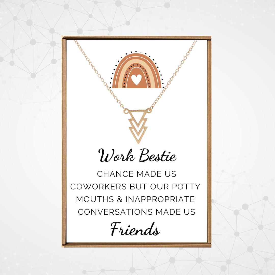 Work Bestie Necklace, Coworker Gifts for Christmas, Coworkers Gifts for ...