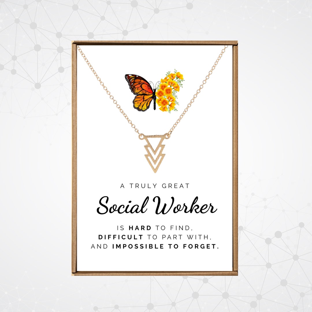 Social Worker Necklace, Appreciation Gift, A Truly Amazing Counselor ...