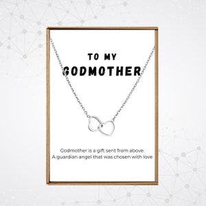 Godmother Necklace, Godmother Gift From Goddaughter, Silver Double ...