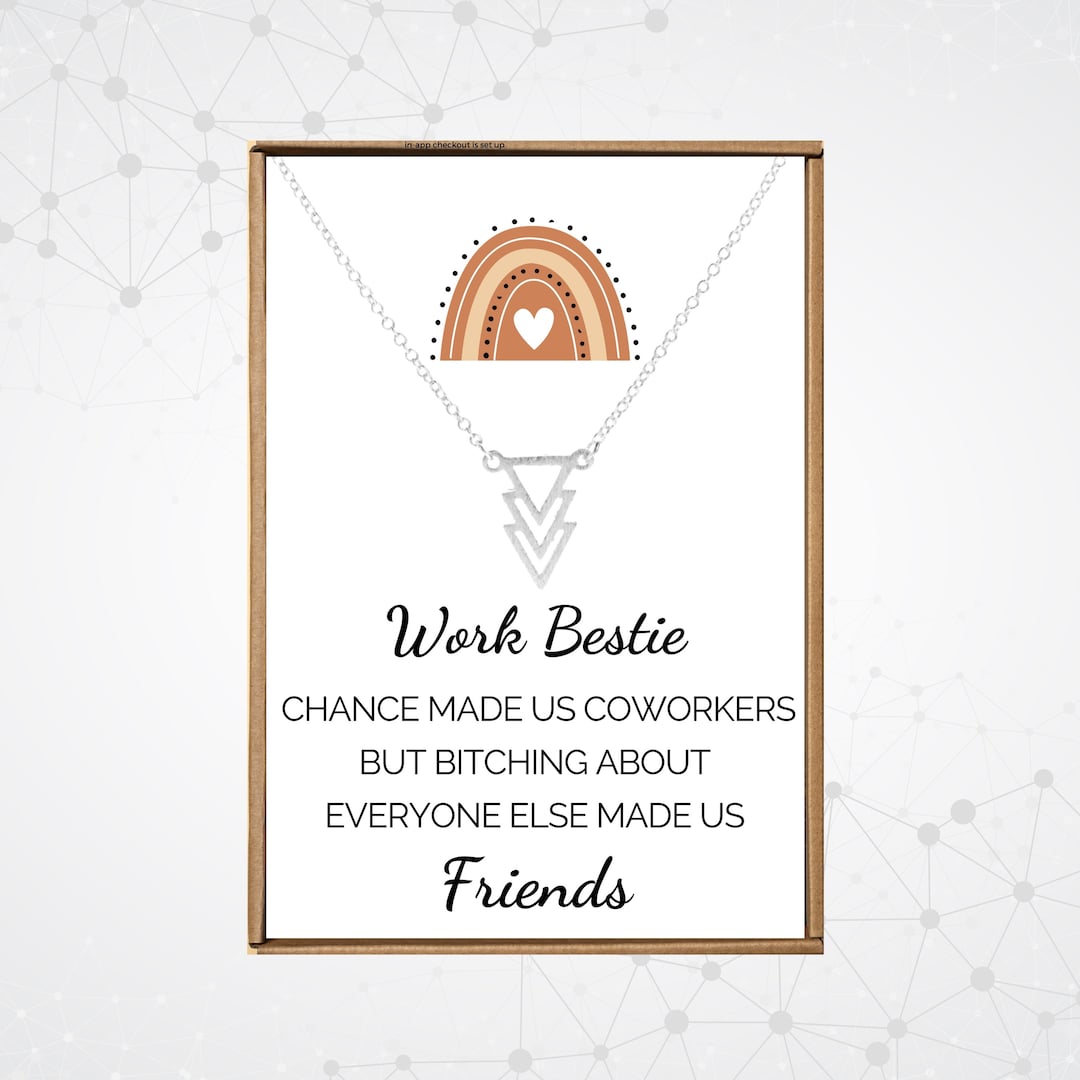 Work Bestie Necklace, Funny Coworker Gift for Women, Unique Colleague ...