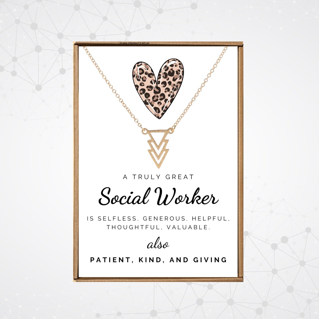 Social Worker Necklace, School Social Worker Gift, Happy Graduation ...