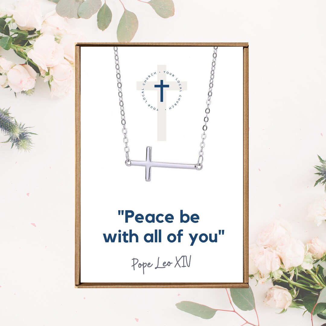 Pope Leo XIV Necklace, Catholic Gifts for Women, Servus Servorum Dei ...
