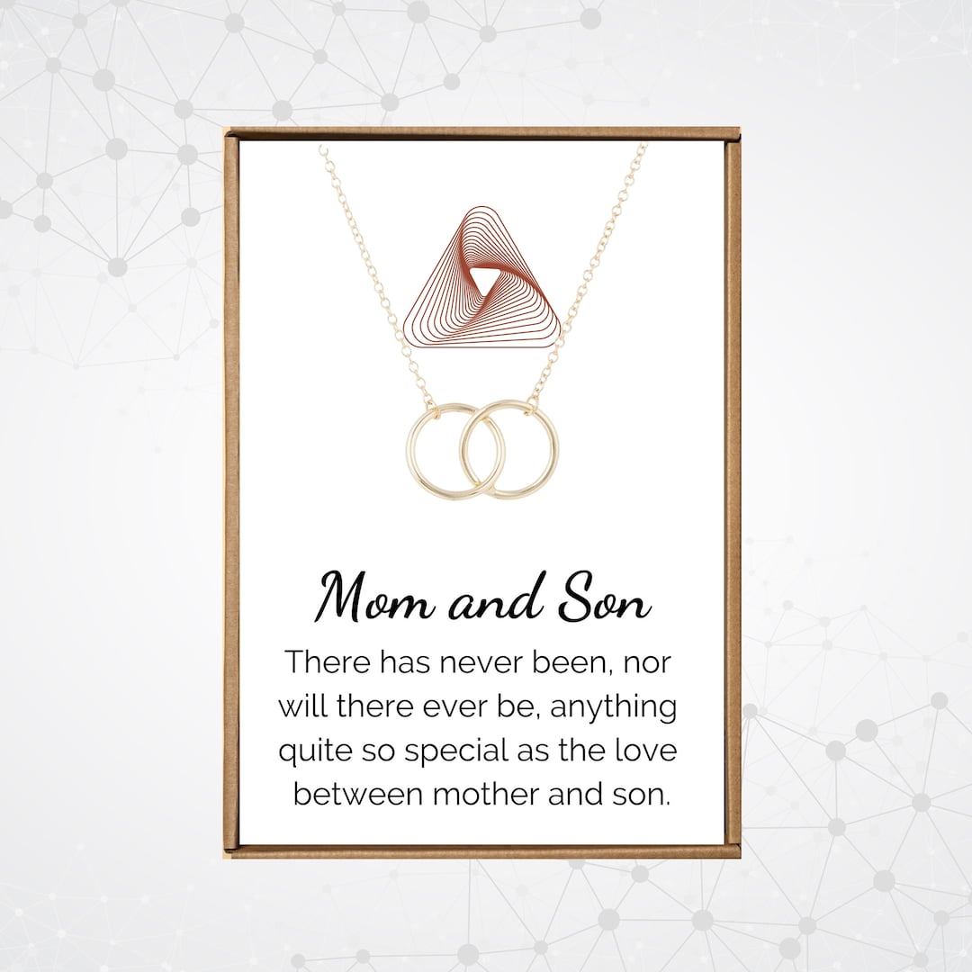 Mother and Son Jewelry, Mom and Son Necklace, Connected Circle Pendant ...