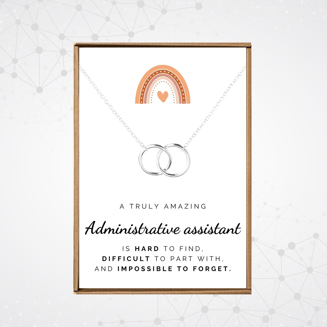 Admins Professional Day Gift, Silver Connected Circles Necklace ...