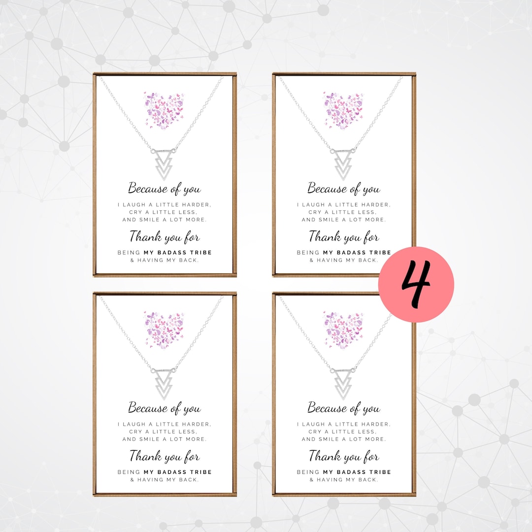 Set of 4 Best Friend Necklace, Matching Necklaces for Best Friends 3 ...
