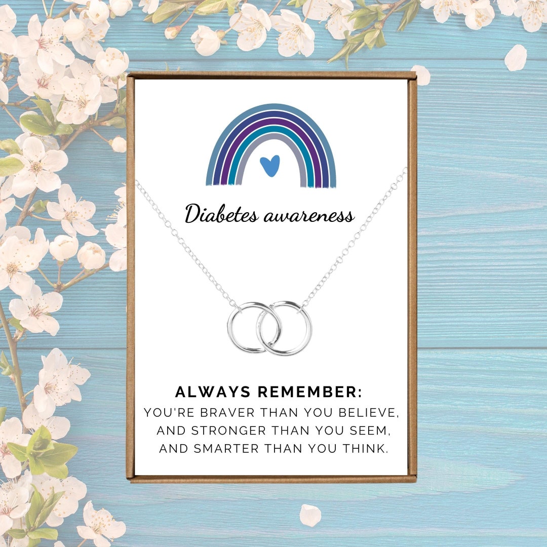 Diabetes Awareness Gift, We Wear Blue November, Everyday Double Circle ...