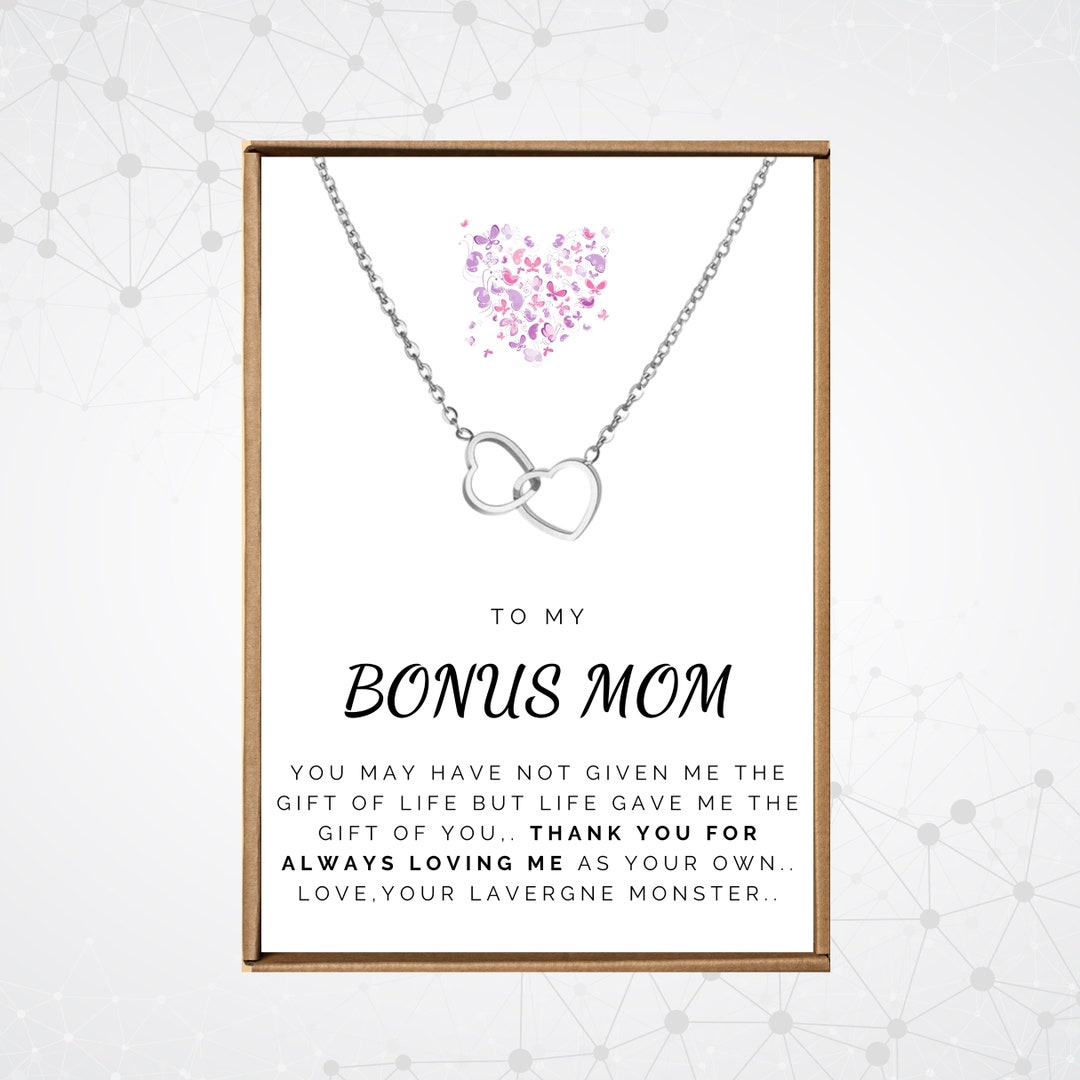 Bonus Mom Gifts, Bonus Mom Necklace, to My Bonus Mom, Second Mother ...