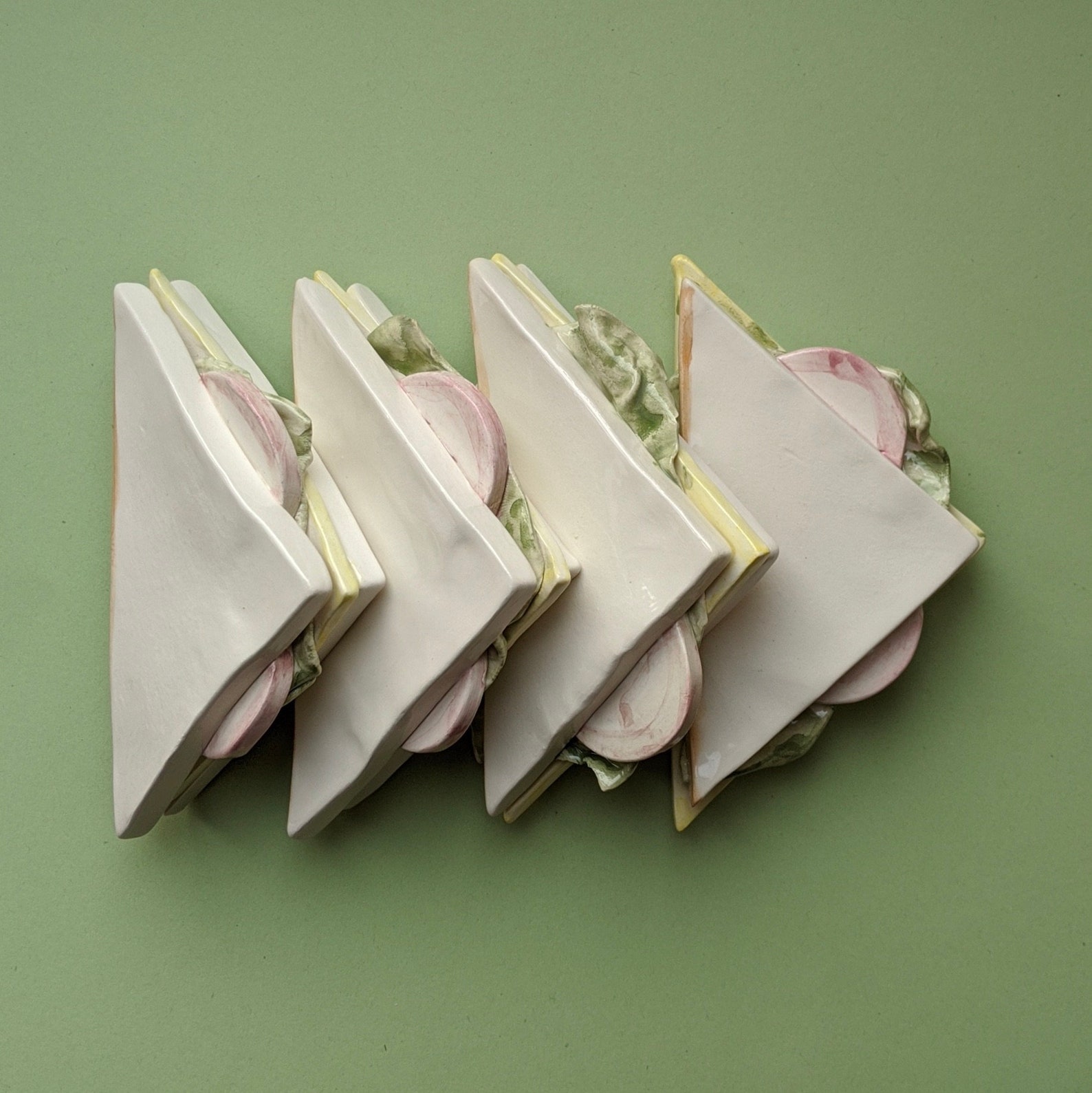 Ceramic Sculpture Sandwich Ornament Pottery Art Object | Etsy