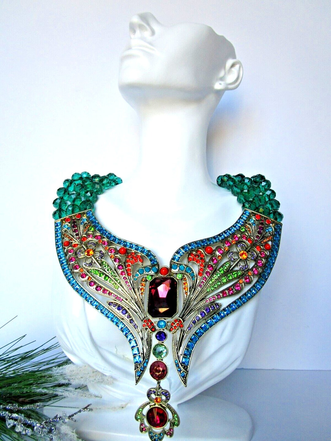 Heidi Daus "legendary Style" Crystal Collar Beaded Crystal Necklace ...