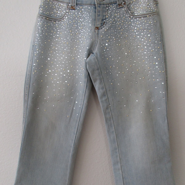 Rhinestone Jeans Women - Etsy