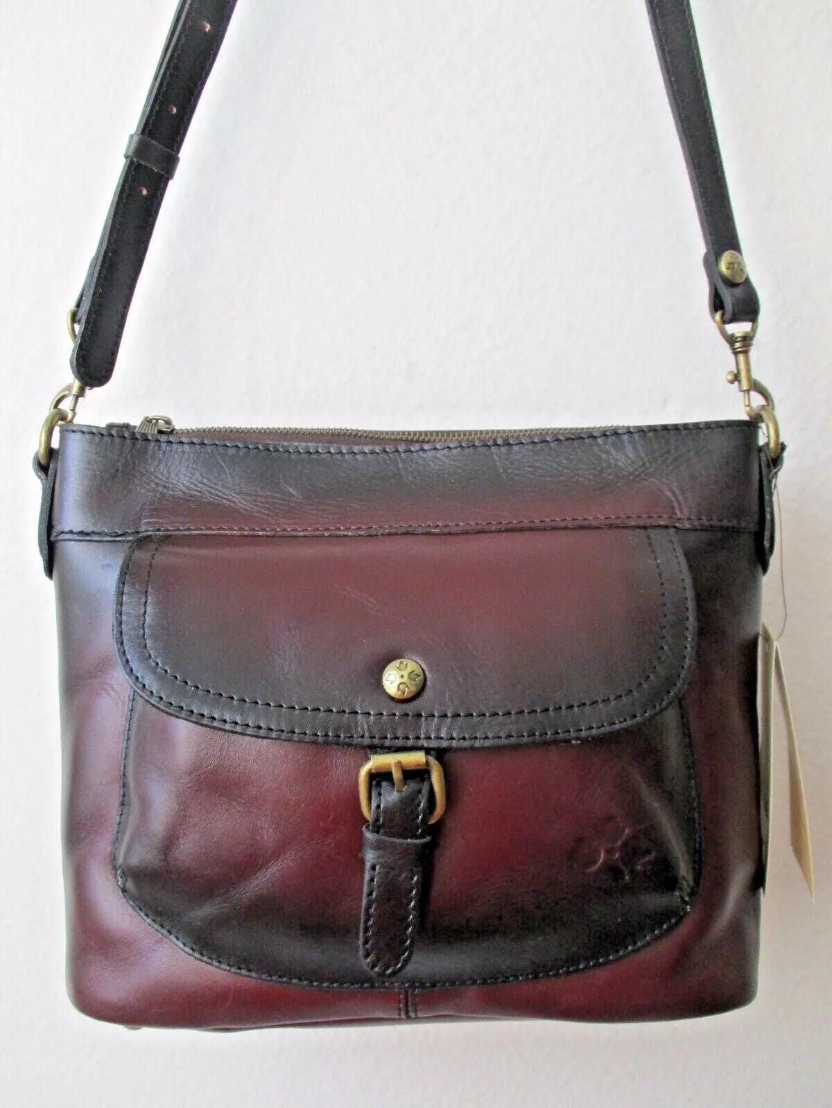 Patricia Nash Tuscania Merlot Leather Shoulder Purse – NWT – Vintage ...