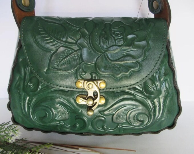 Patricia Nash Micaela Soft Green Tooled Leather Crossbody Purse – NWT ...